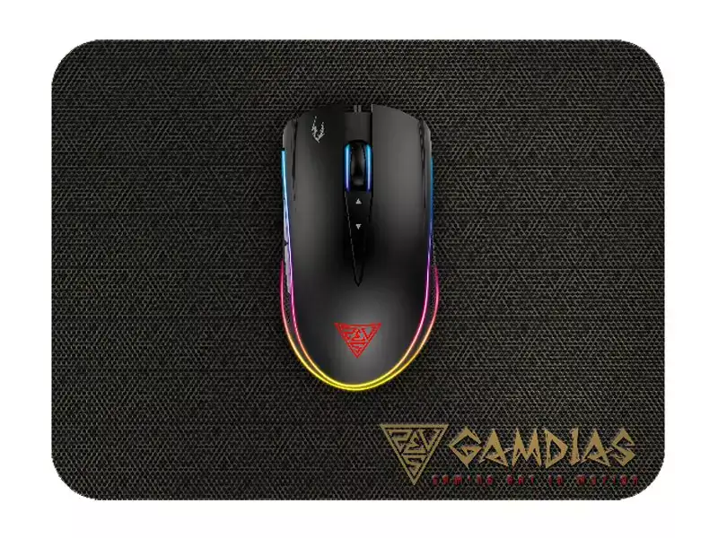 GAMDIAS MIŠ+ PODLOGA ZEUS M2 10800DPI RGB