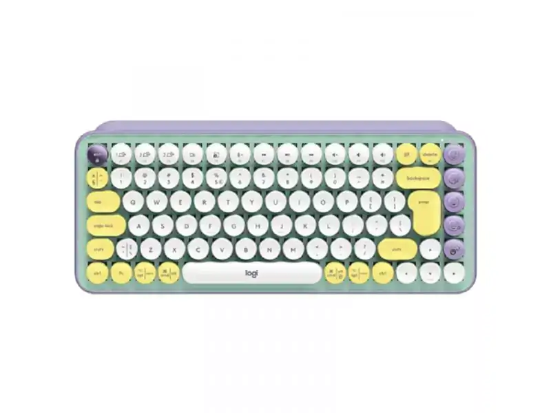 LOGITECH BEŽIČNA TASTATURA POP KEYS DAYDREAM (BELA/LJUBIČASTA)