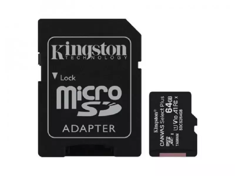 KINGSTON SD 64GB KINGSTON + SD ADAPTER SDCS2/64GB