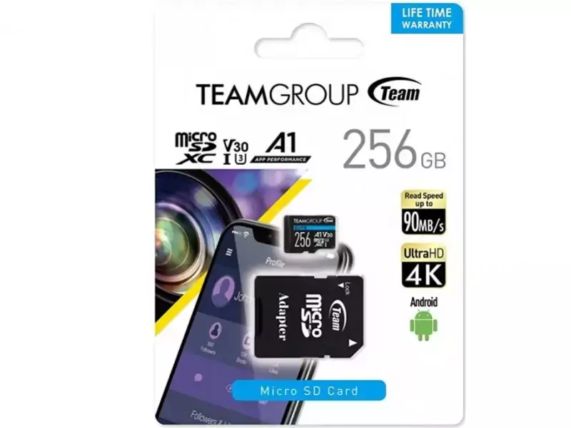 TEAM GROUP MICRO SDXC 256GB UHS-I ELITE +SD ADAPTER TEAUSDX256GIV30A103