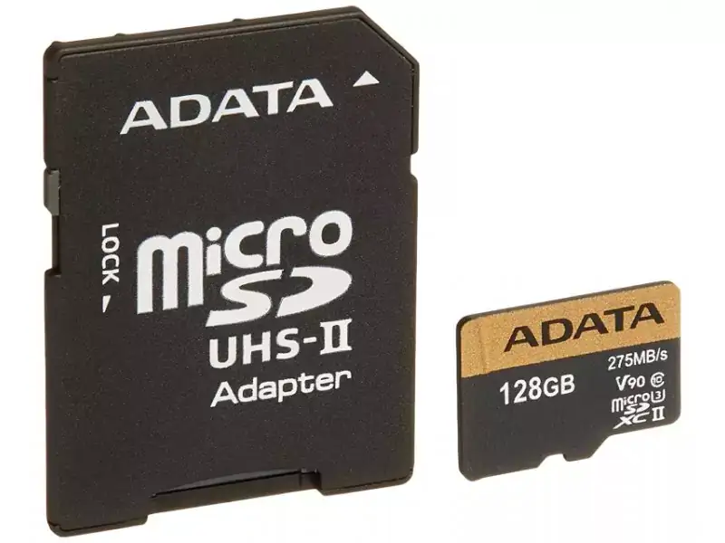 A DATA UHS-II U3 MICROSDXC 128GB CLASS 10 + ADAPTER AUSDX128GUII3CL10-CA1