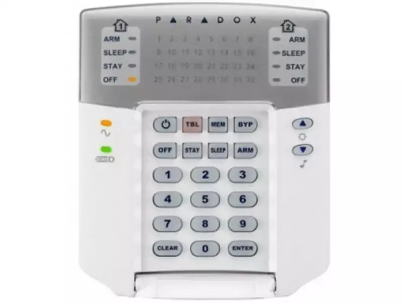 PARADOX INTERACTIVE TASTATURA K32+ LED ŠIFRATOR DO 32 ZONE