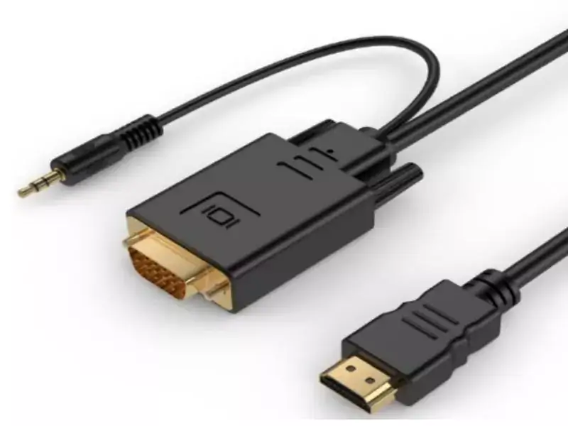 GEMBIRD HDMI NA VGA + AUDIO ADAPTER KABL, SINGLE PORT, 3M, CRNI (A-HDMI-VGA-03-10)