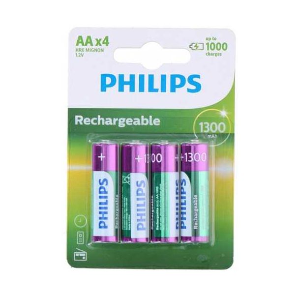 PHILIPS Baterija punjiva, AA 1.2V 1300mAh, 4 kom