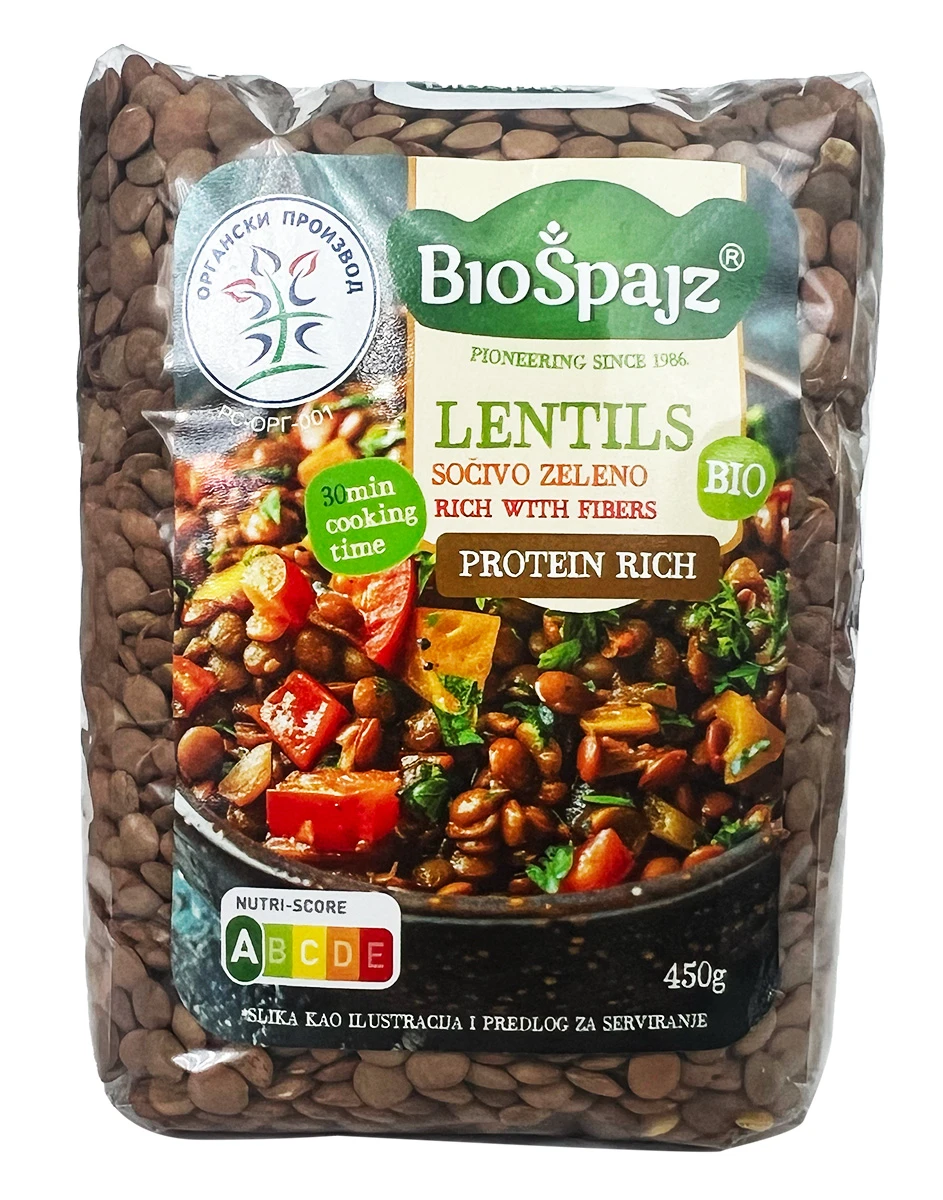 Sočivo zeleno (organski proizvod) 450 g Bio Špajz