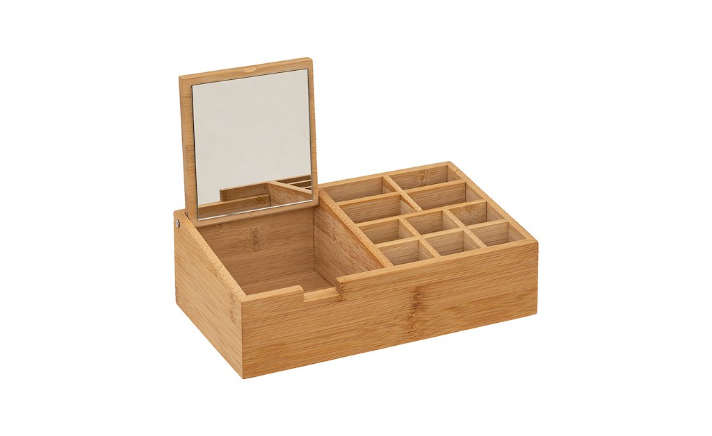 Organizator Bamboo s ogledalom 24,3x8x14cm natur