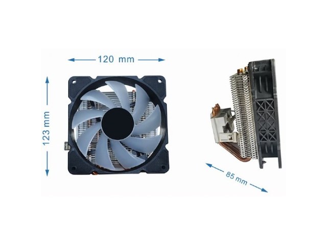 CPU-HURACAN-ARGB-X140 Gembird  UNI kuler 100W 120mm.Fan +/-1600rpm 26dBa LGA 775/115x/1200/AMD