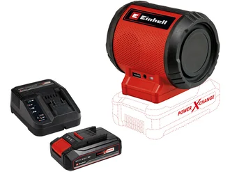 Einhell Aku. Bluetooth zvučnik TC-SR 18 Li BT i Power-X-Change 18V 2,5 Ah Starter-Kit