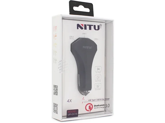 Nitu Auto punjač USB 5V 3A QC 3.0 dual NT-CC15