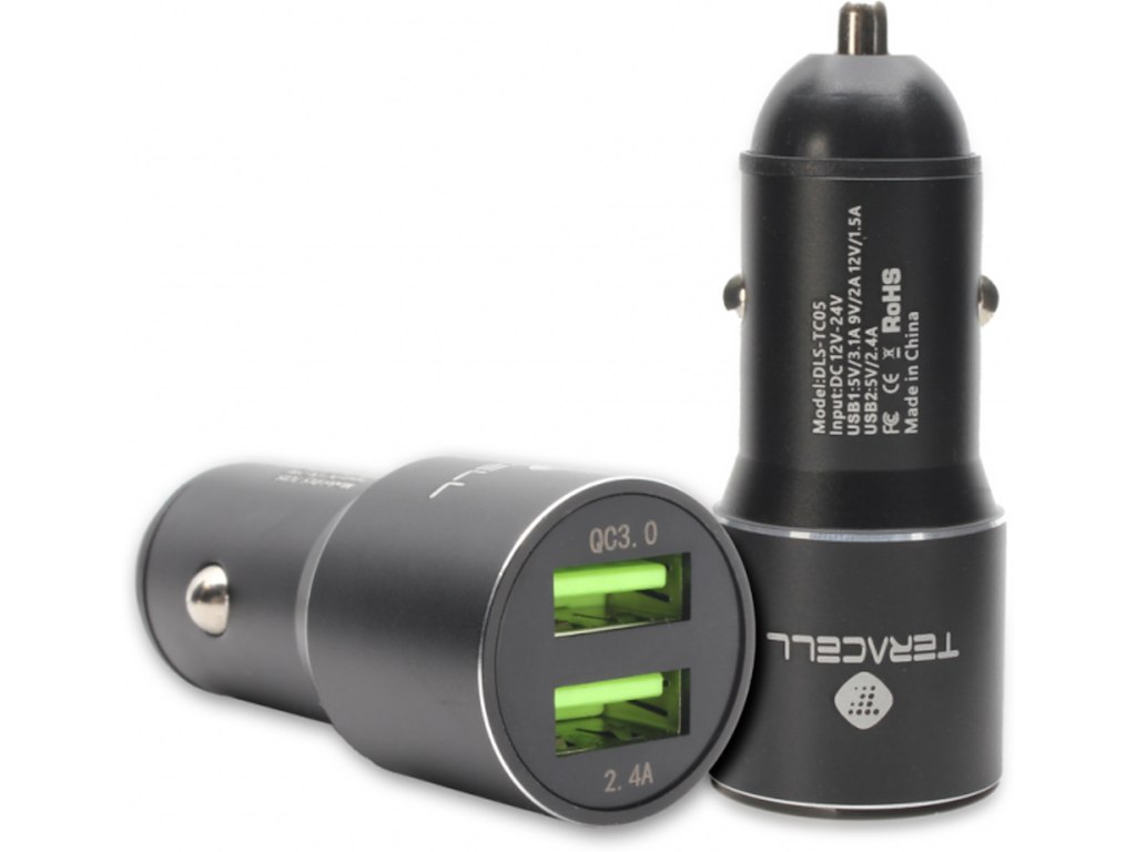 Teracell Auto punjač Evolution 2xUSB QC3.0 2.4A sa Type C kablom TC-05