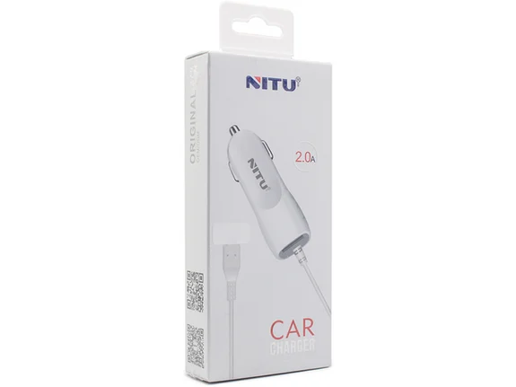 Nitu Auto punjač USB 5V 2A sa iPhone lightning kablom NT-CC12