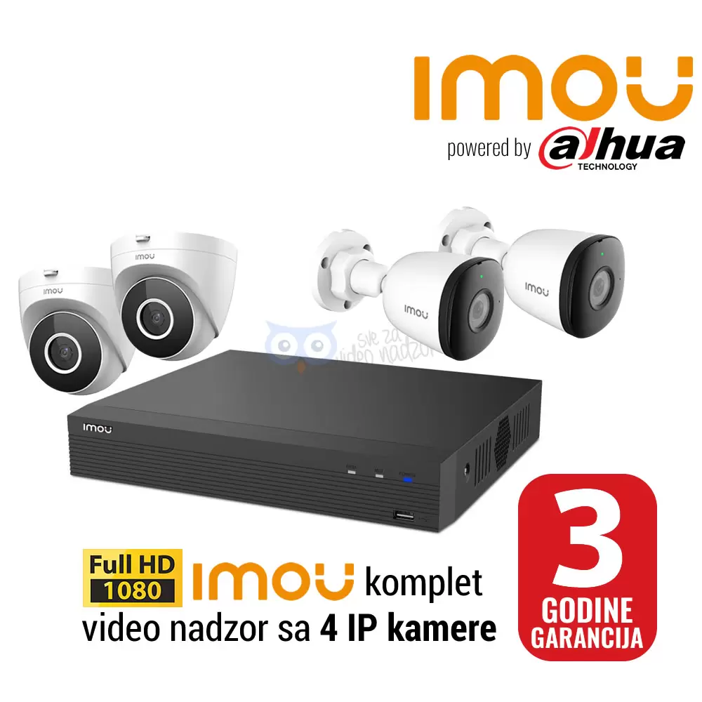 IP komplet video nadzor sa 4 kamere Imou