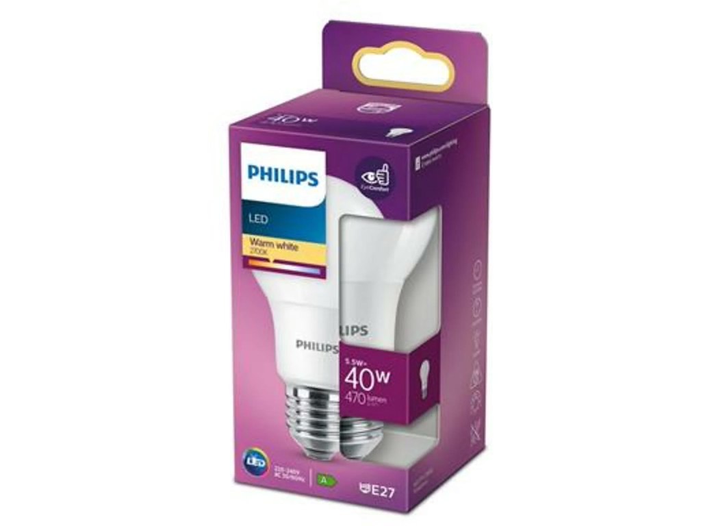 Philips Led sijalica 5,5W (40W) A60 E27 WW 2700K MAT ND PS744