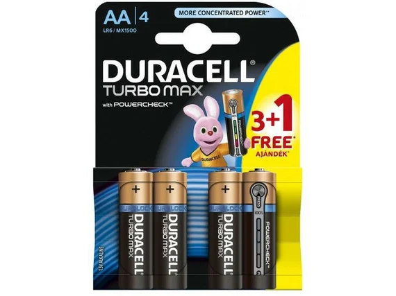 Duracell Baterije Turbo AA 3+1kom