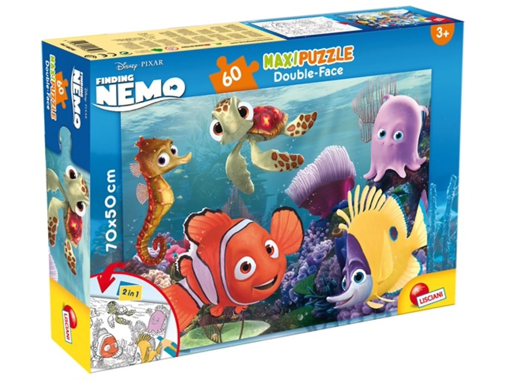 Lisciani Slagalica Nemo 2u1 složi i oboji 60pcs maxi 48243