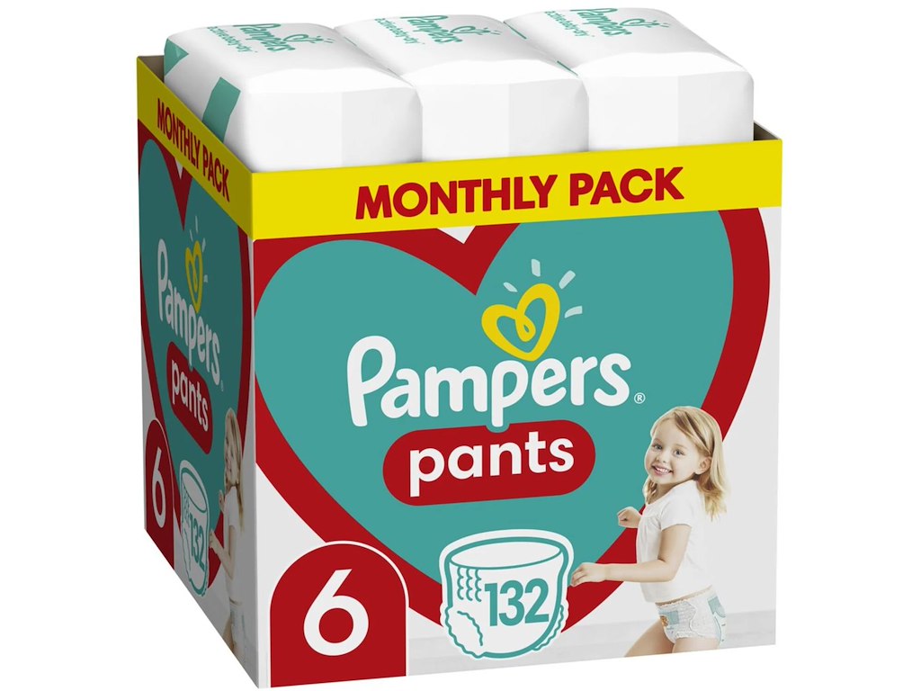 Pampers Pants mesečno pakovanje S6 (132)