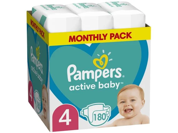 Pampers Active baby pelene mesečno pakovanje S4 (180)