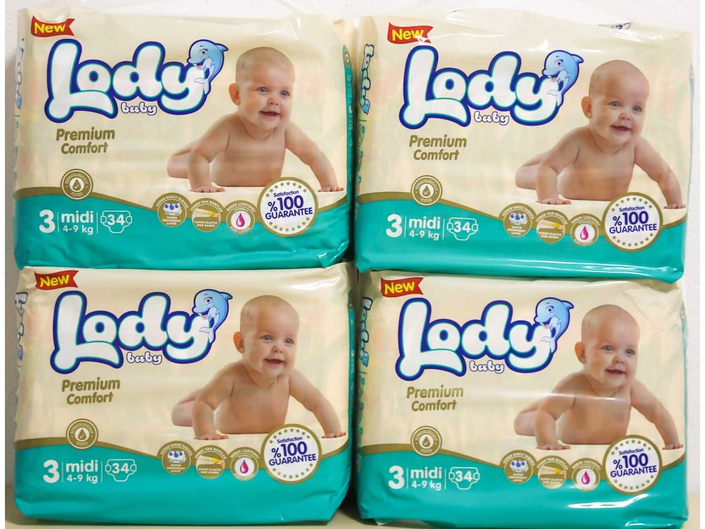 Lody Baby Ecopack Bebi pelene veličina 3 4/1 - 136 komada