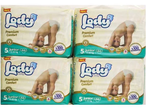 Lody Baby Jumbopack Bebi pelene veličina 5 4/1 - 184 komada