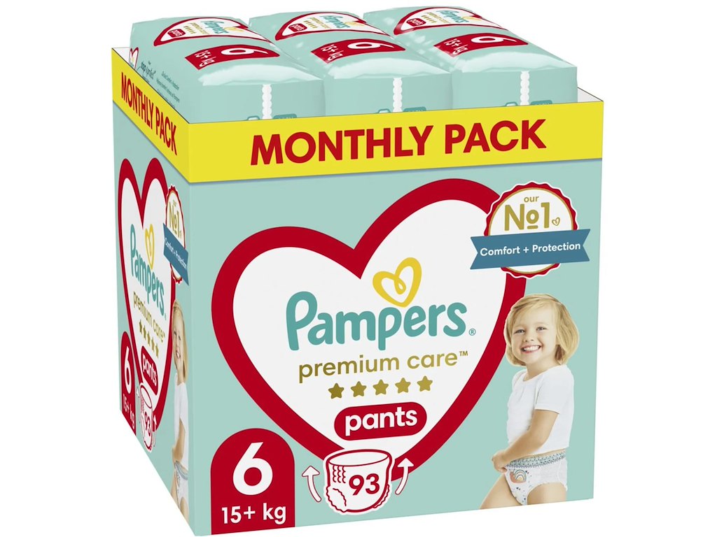 Pampers Pelene Premium Care Pants veličina 6 93kom