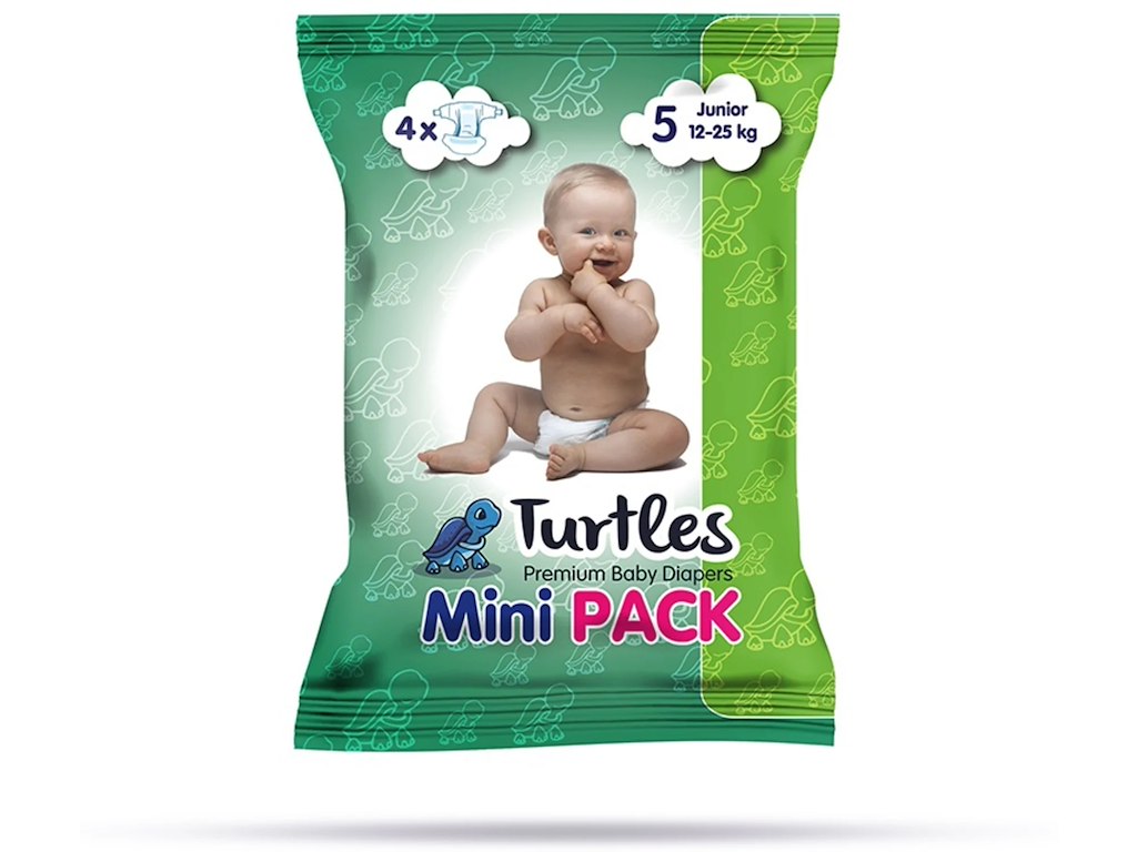 Turtles Mini Pack 4 kom Pelene za decu V5 Junior