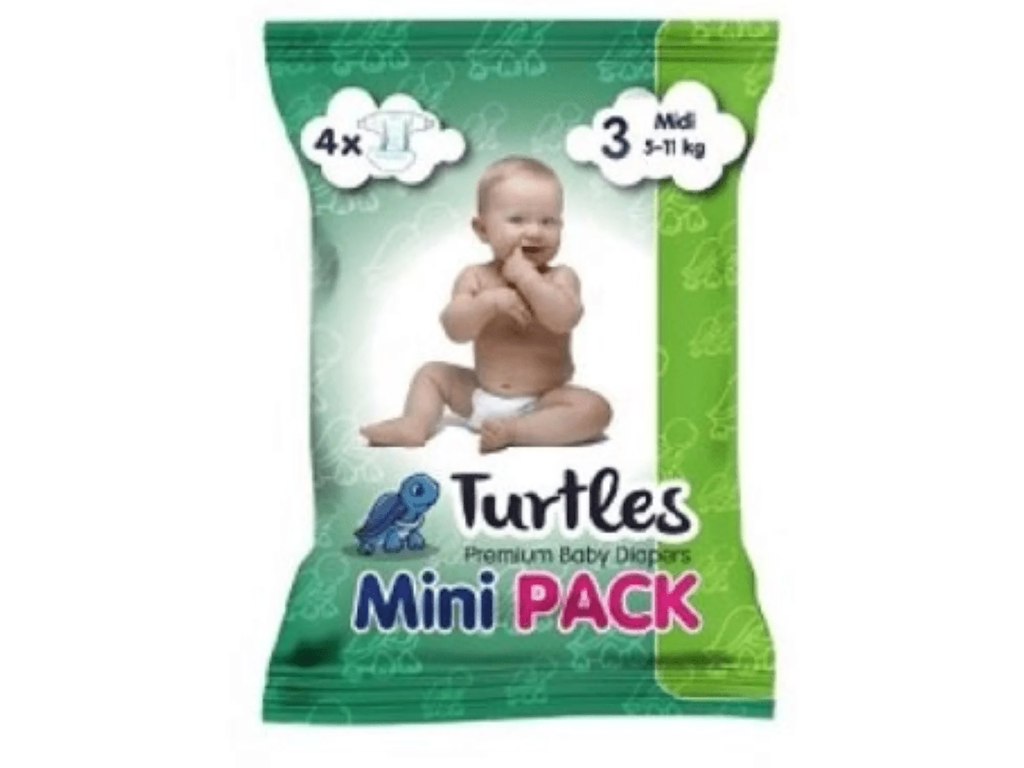 Turtles Mini Pack 4 kom Pelene za decu V3 Midi