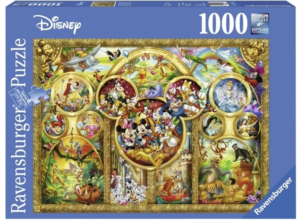 Ravensburger Puzzle slagalice - Diznijevi likovi u zlatu 1000