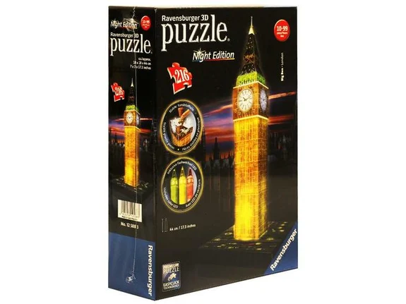 Ravensburger 3D puzzle (slagalice) - Big ben noću RA12588