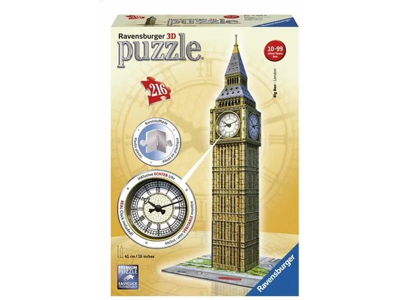 Ravensburger 3D puzzle (slagalice) - Big Ben sa satom RA12586