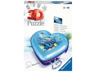 Ravensburger 3D puzzle (slagalice) - Kutija u obliku srca sa delfinima RA11172