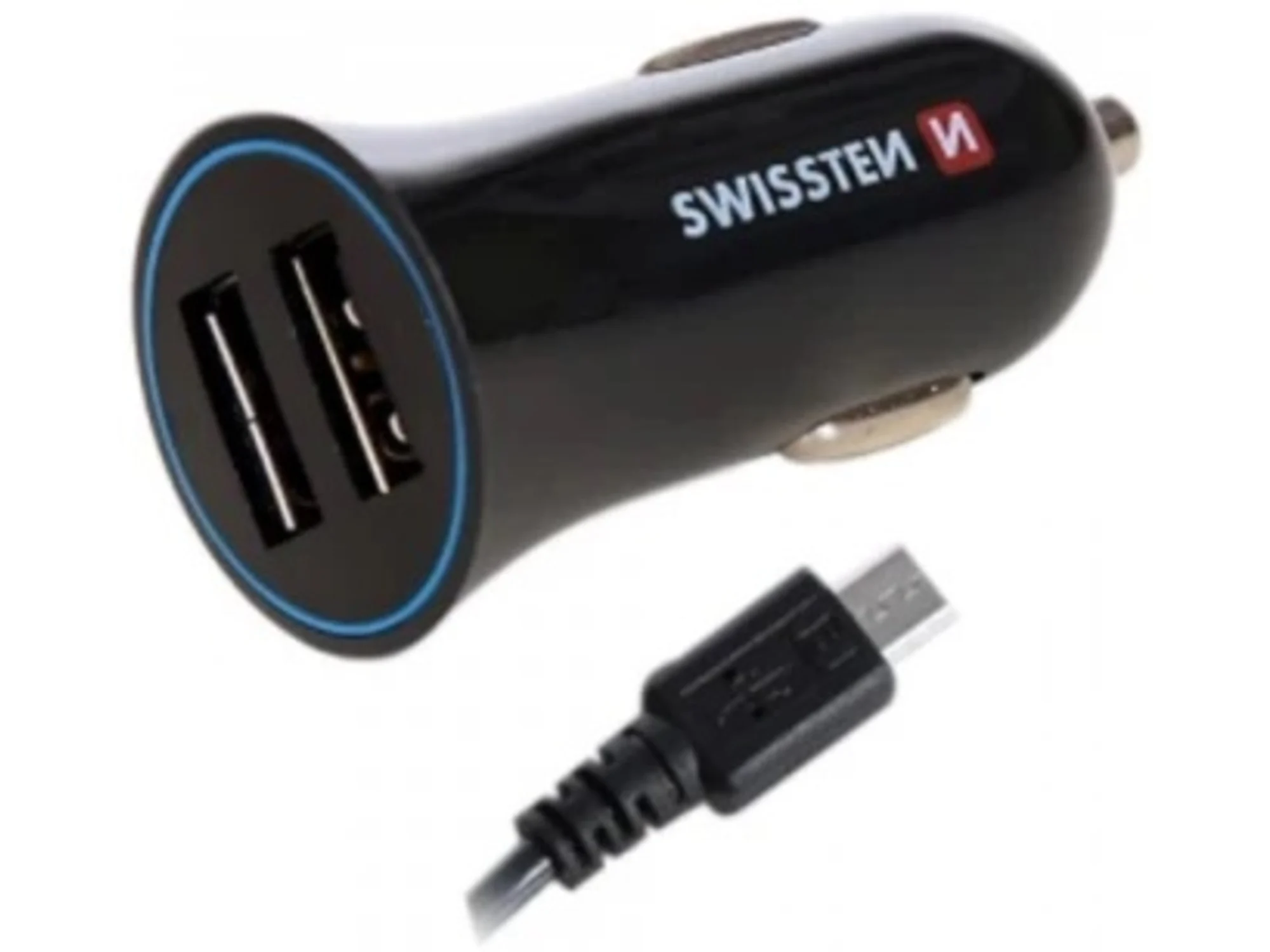 Swissten Auto punjač 2.4A 2xUsb Type-C