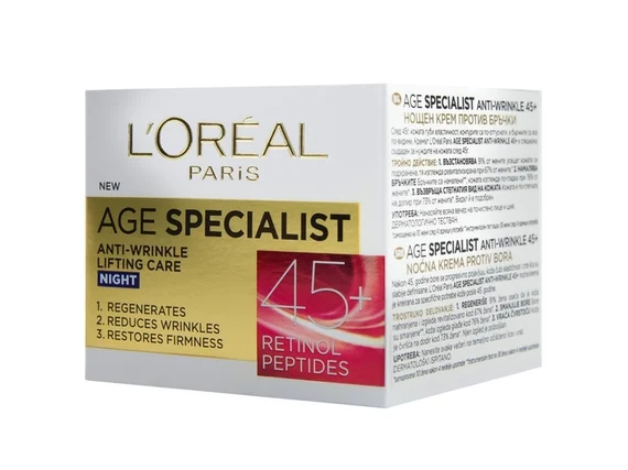 LOreal Paris Noćna nega protiv bora Age Specialist Anti-Wrinkle 45+ 50ml