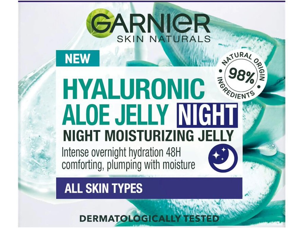Garnier Skin Noćni hidrantni gel Naturals Hyaluronic Aloe Jelly