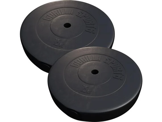 GORILLA SPORTS Set tegova obloženih plastikom 30 kg (2 x 15 kg)