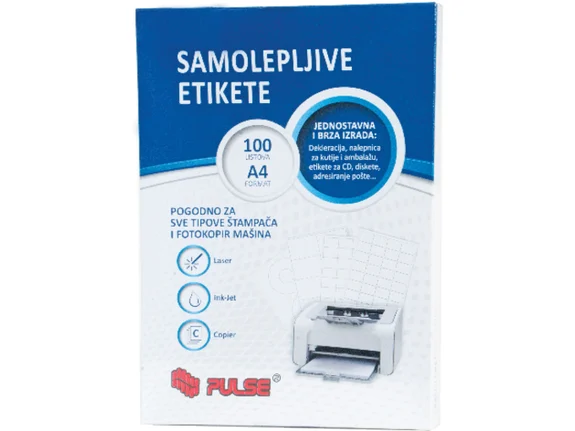 Pulse Samolepljive Etikete 105X37 16/1 100Lista 221143