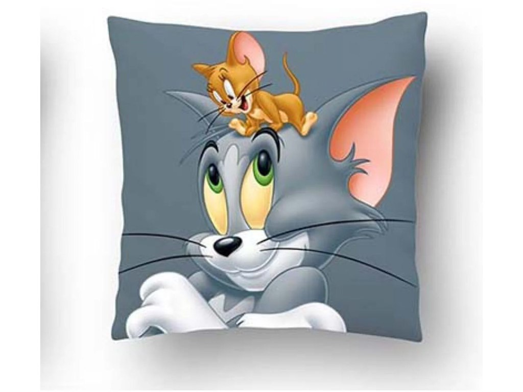 Stefan Ukrasni jastuk Tom And Jerry sivi