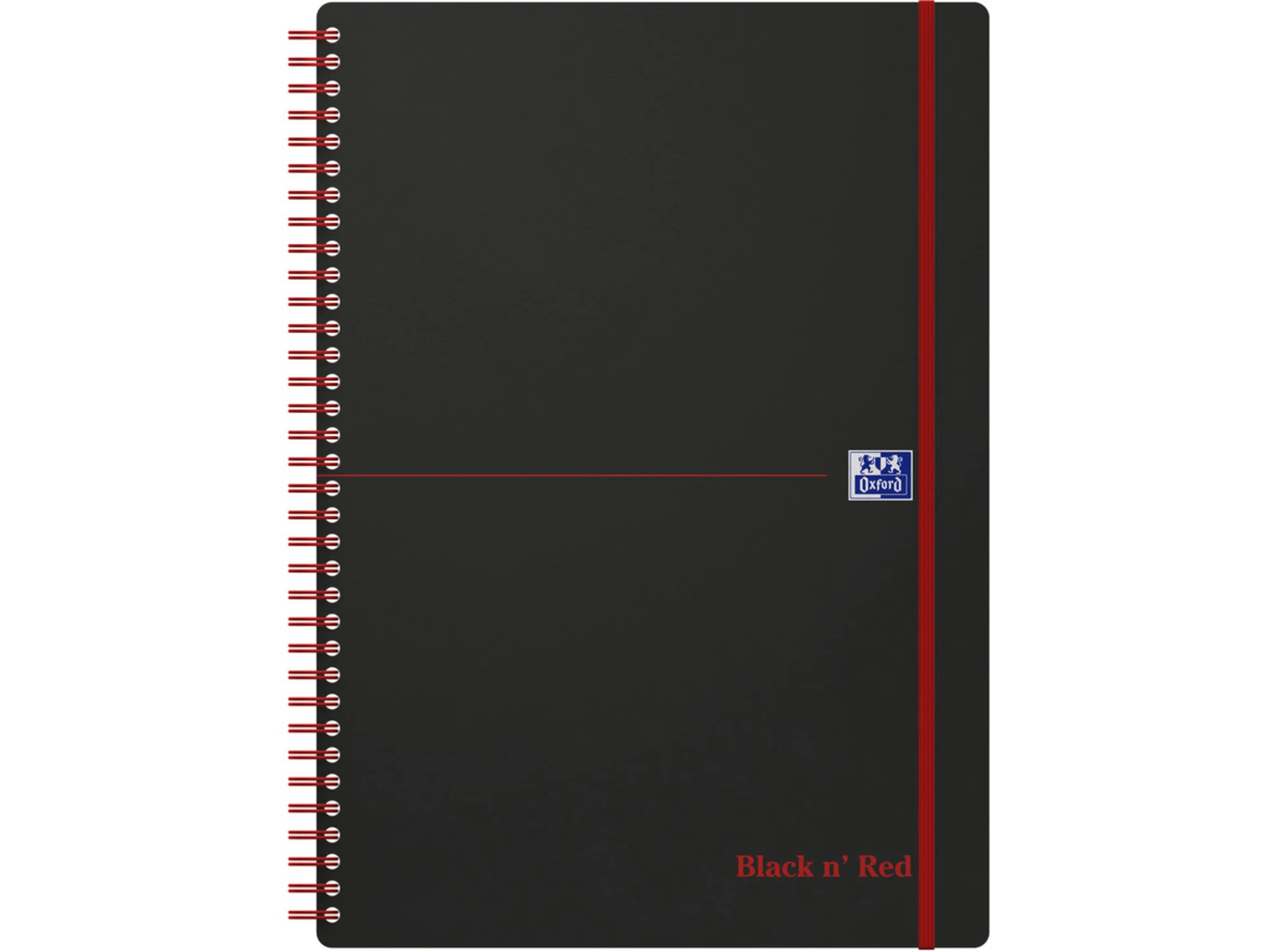 Oxford Sveska Office Black N Red A4 kvadratići PP sa gumicom