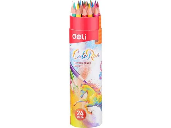 Deli Drvene bojice u tubi + Rezač 1/24 630897