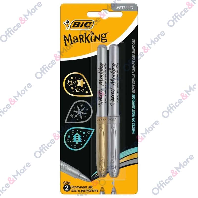 BIC MARKER PERMANENT INTENSITY, SILVER/GOLD,0.8