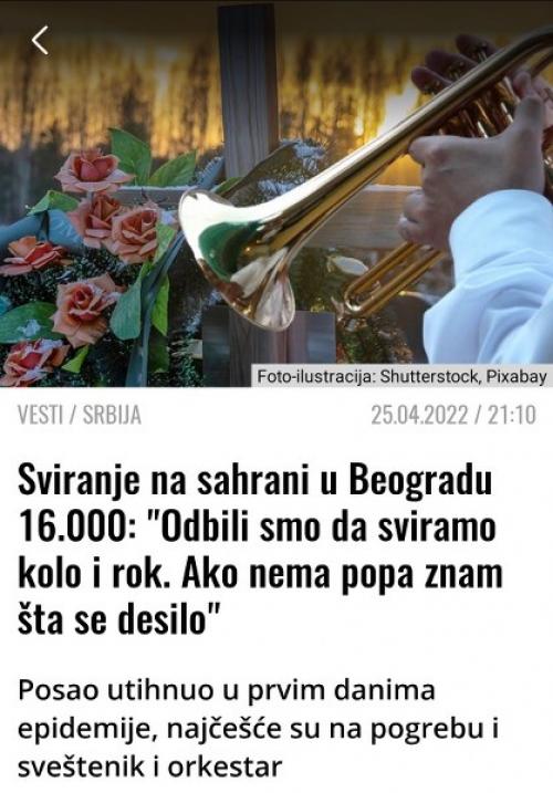 Pogrebni orkestar trubači bleh muzika za sahrane