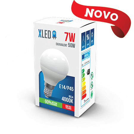 XLED sijalica E14 7W P45 NB 4000K 560LM