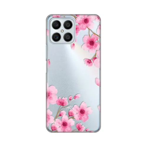 Silikonska futrola - maska print Skin za Huawei Honor X8 Rose flowers