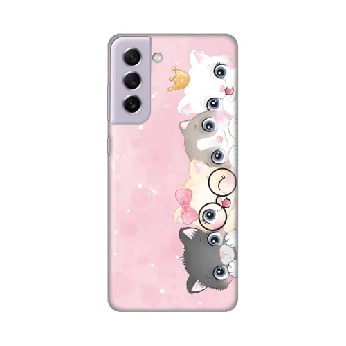 Silikonska futrola - maska print Skin za Samsung G990 Galaxy S21 FE Pink Cats