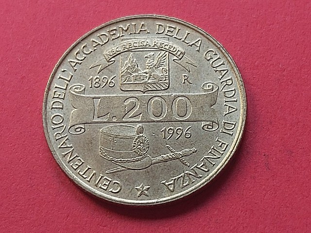 Italija  - 200 lire 1896 - 1996 god jubilarna