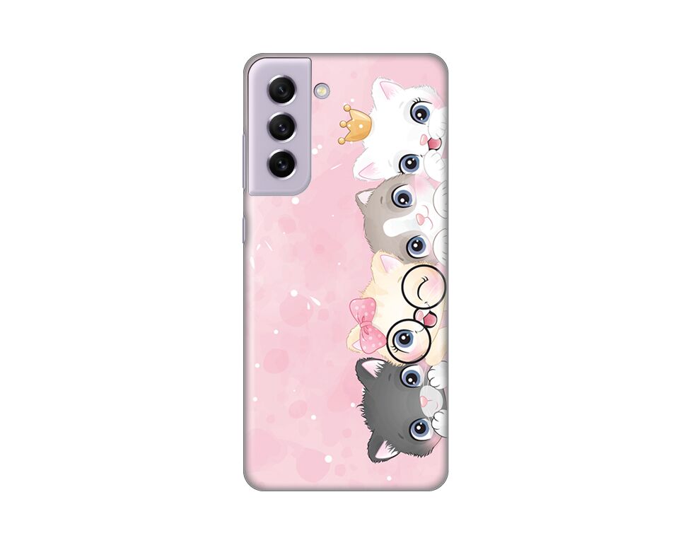 Silikonska futrola PRINT Skin - Samsung G990 Galaxy S21 FE Pink Cats