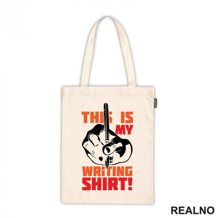 THIS IS MY WRITING SHIRT! - ORANGE - BOOKS - ČITANJE - CEGER