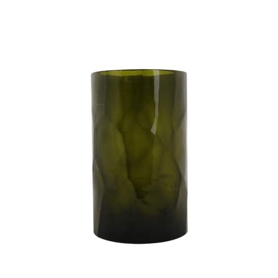 VAKKO CRYSTAL GREEN VASE LARGE