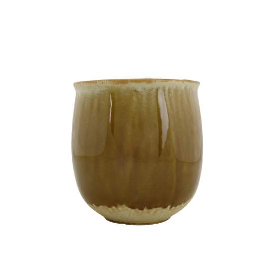 VAKKO CERAMIC BROWN VASE MIDDLE