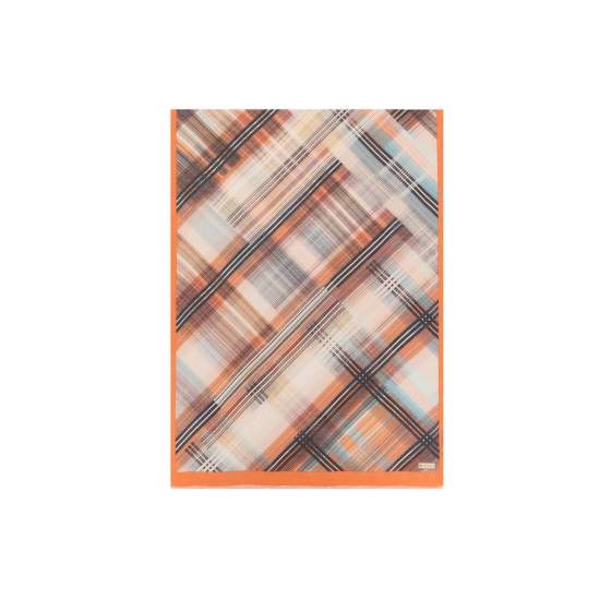 VAKKO GEOMETRIC PATTERNED WOOL SILK shawl