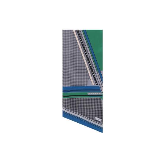 VAKKO GEOMETRIC PATTERNED SILK SCARF